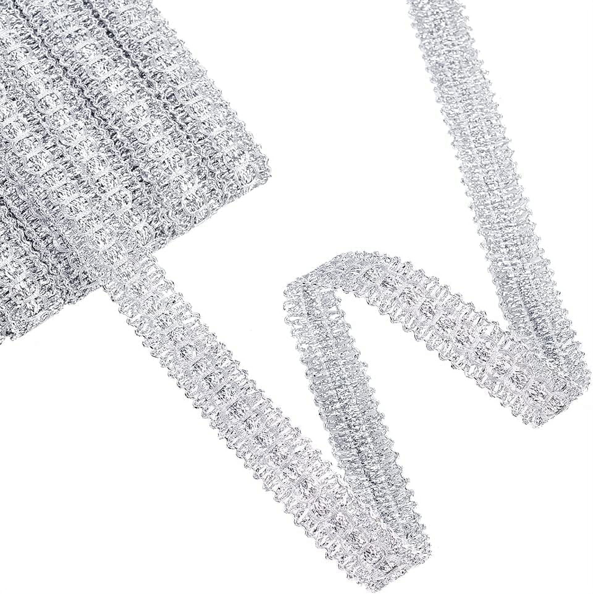 20Yards Trish Sequin Metallic Braid Trim Silver Sequins Lace Ribbon 0.7 ...