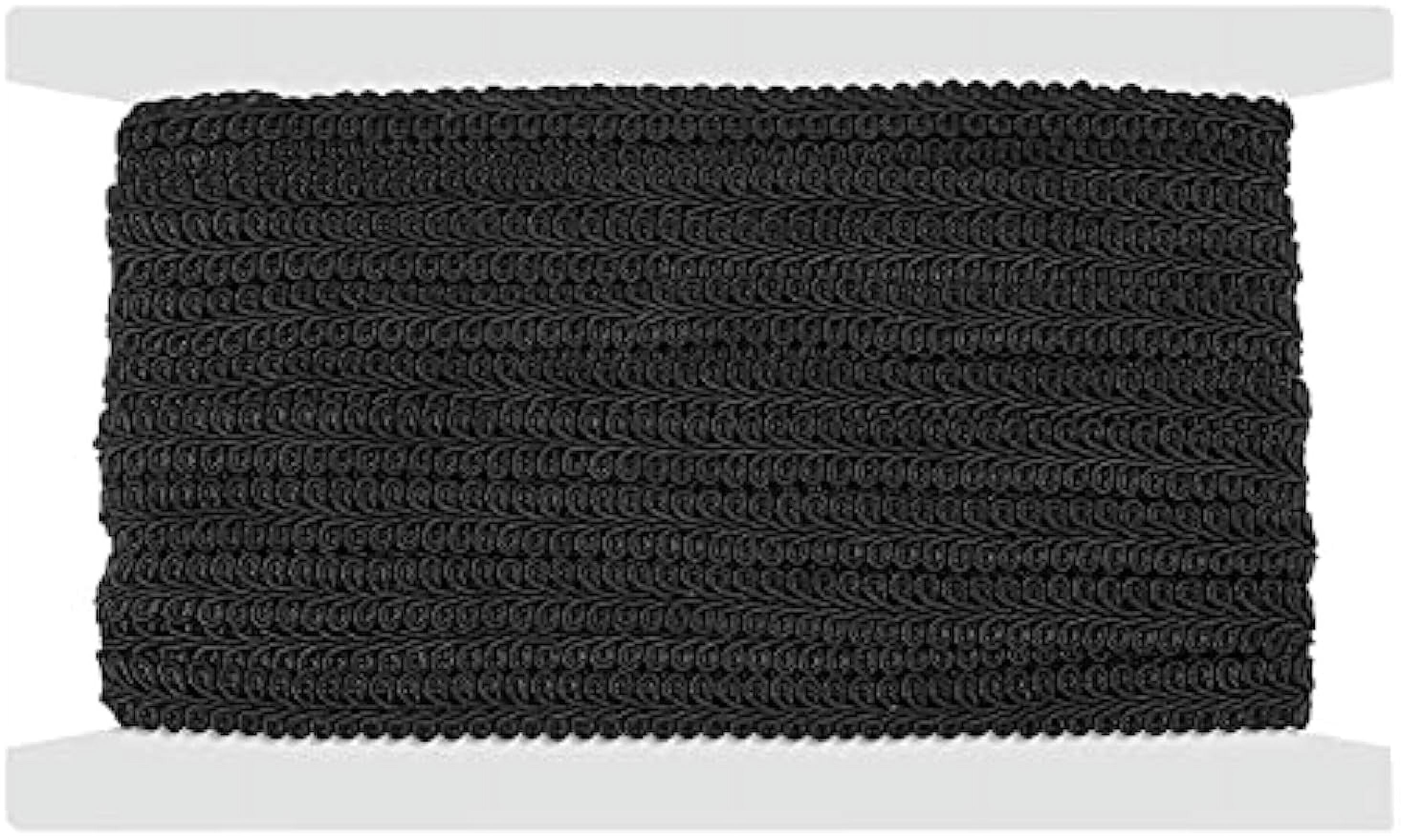 20Yds Black Polyester Gimp Braid Trim for Sewing & Crafts, Woven Fabric ...