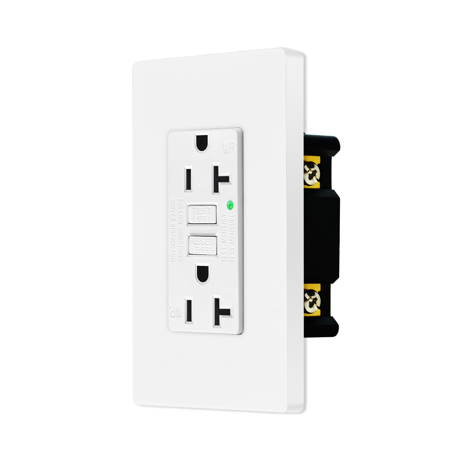 Faith 20A GFCI Outlets, Slim, Tamper-Resistant GFI Duplex Receptacles ...