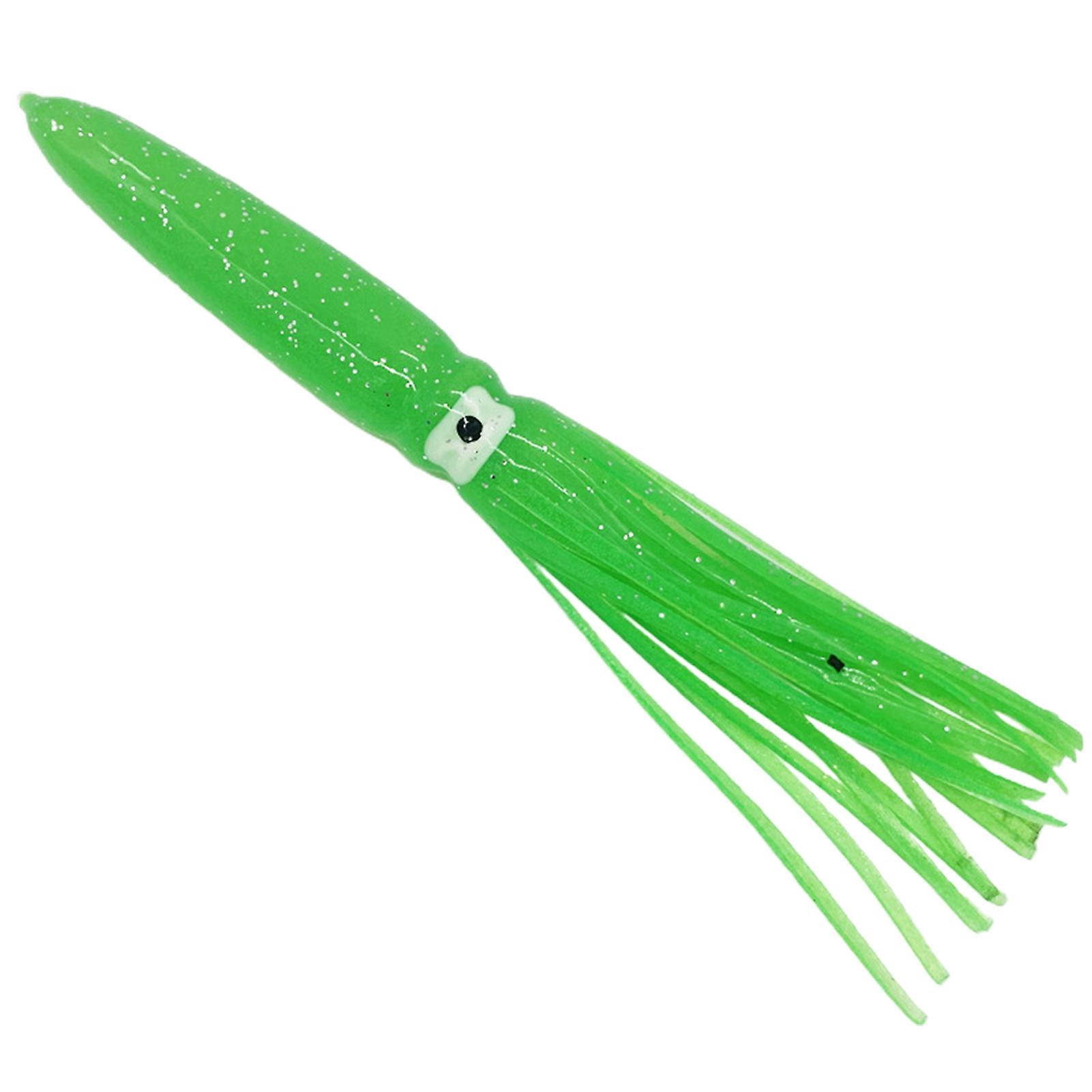 20cm/15g Plastic Squid Bait Realistic Luminous Sequin Design Octopus ...