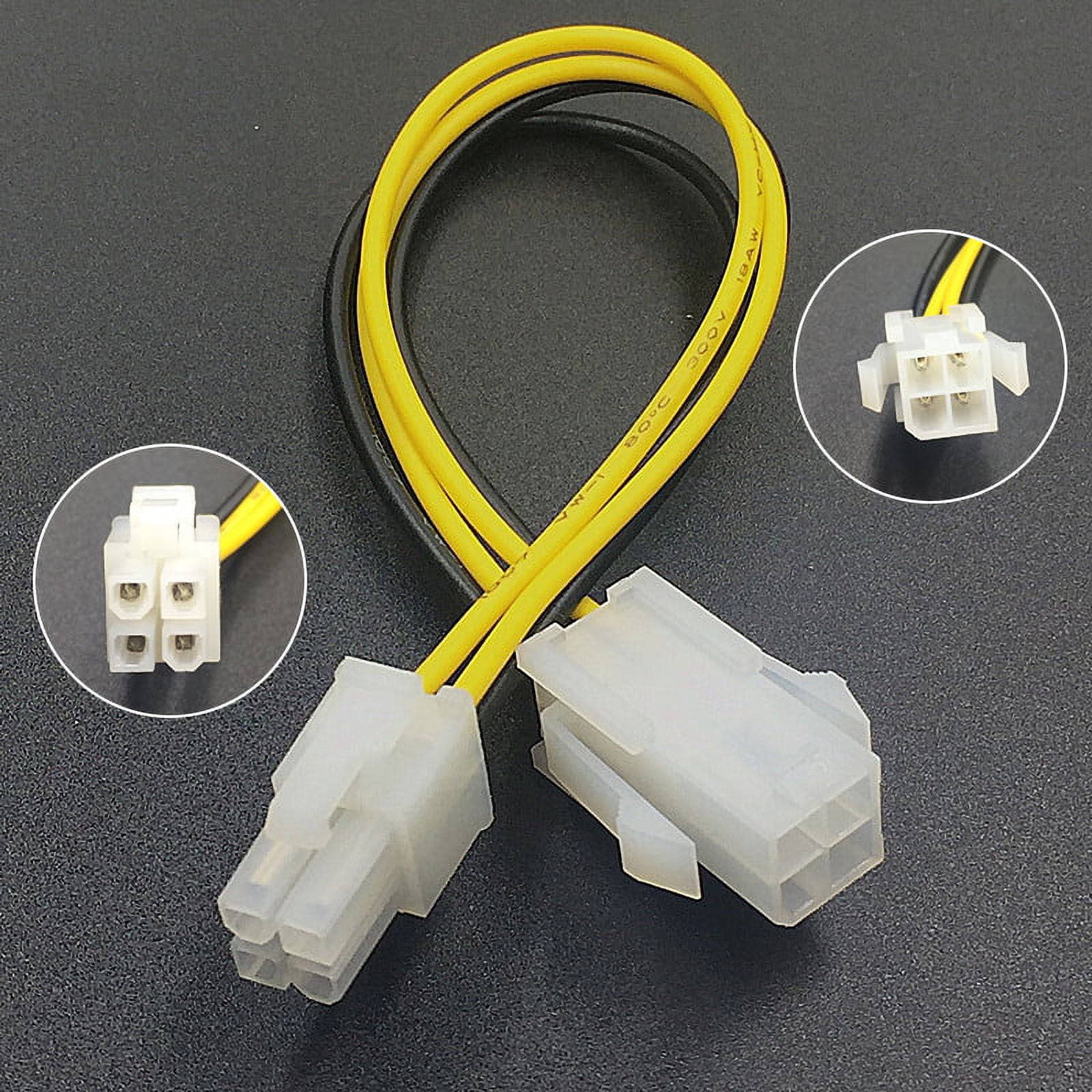 20cm 4 Pin Male to 4Pin Female PC CPU Power Supply Extension Cable Cord Connector Adapter ...