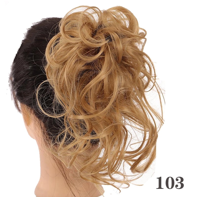 20cm 7.87 Inch Messy Bun Hair Piece Tousled Curly Updo Extension with ...