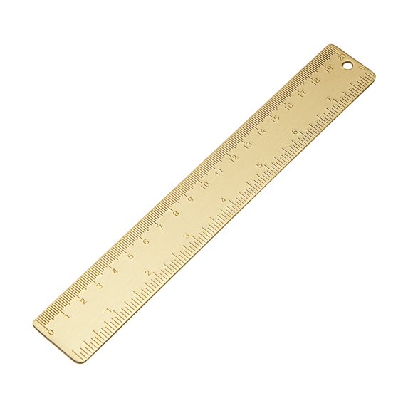 20cm/7.9'' Metal Ruler Brass Straight Ruler Drawing Cutting Non Skid ...