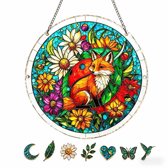 20cm Acrylic Colorful Acrylic Style Window Hanging Colorful Flower ...