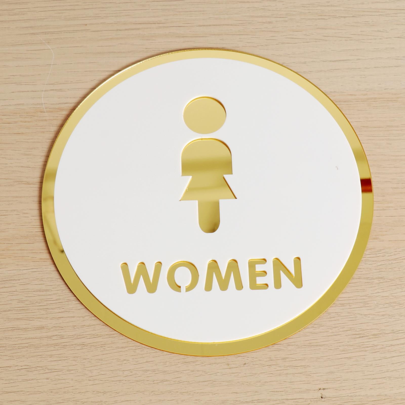 20cm Bathroom Sign Acrylic Washroom Plaque Door Signage Decor Bathroom ...