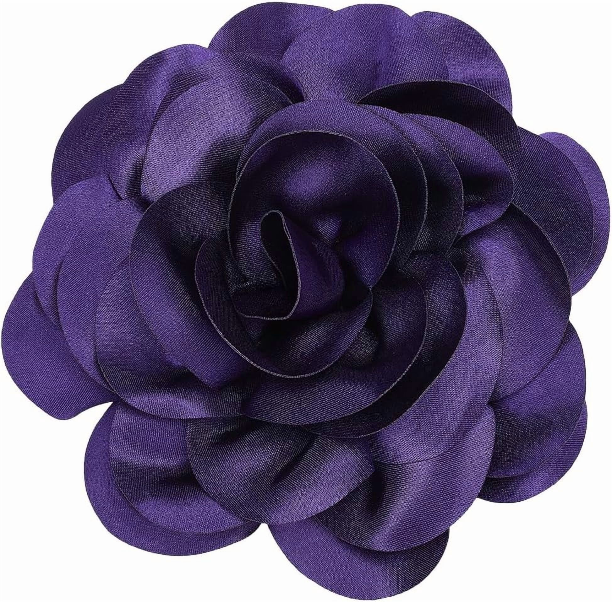 20cm Big Flower Brooch Purple Extra Large Camellia Brooch Pins for ...