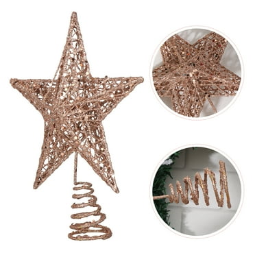 Large Star Christmas Tree Topper (Collapsible) Holographic Silver 11 ...