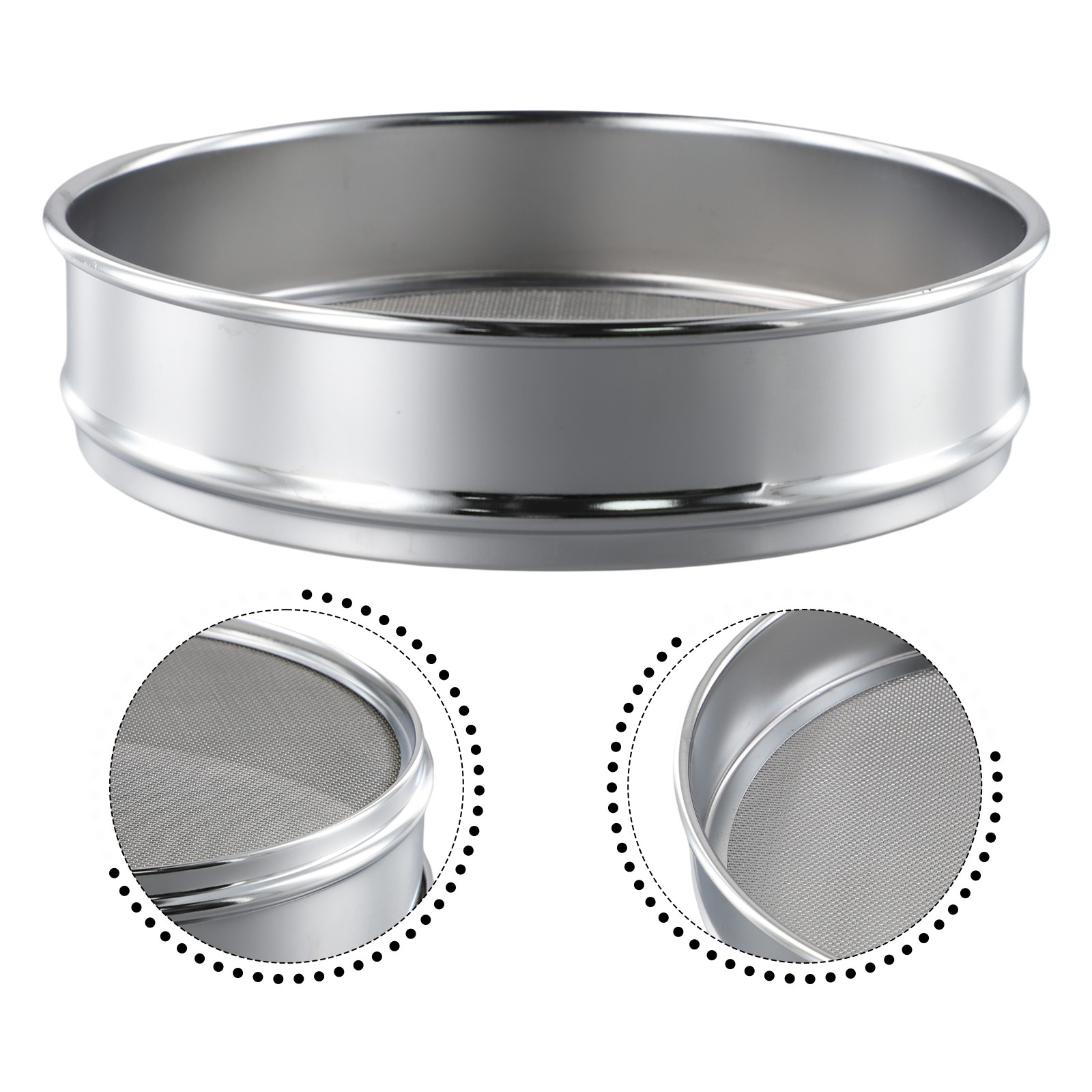 20cm Chrome Mesh Sieve Sample Inspection Medicine Test Sieve 20 Mesh ...