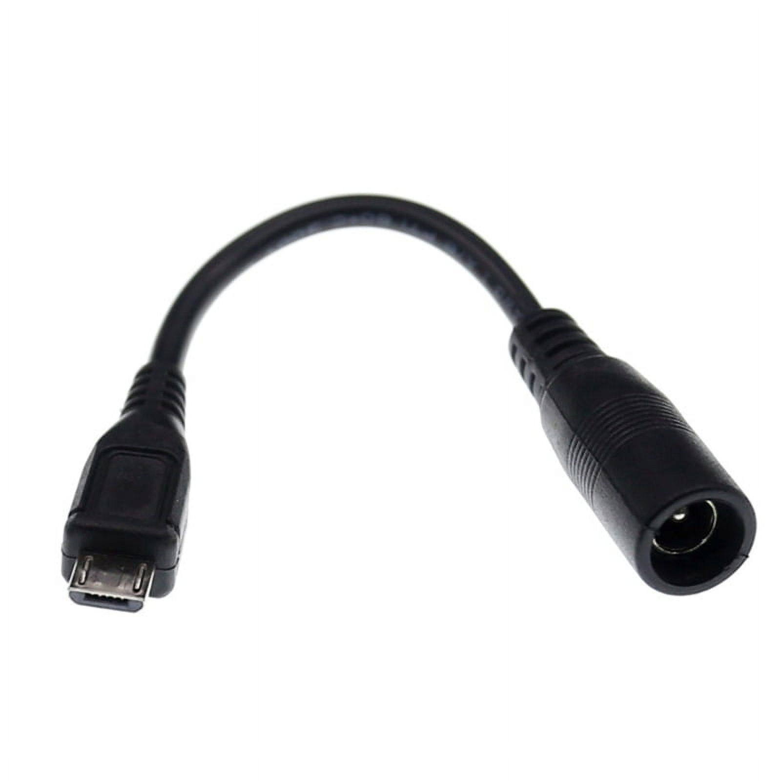 20cm DC5.5 x 2.1mm to Micro USB Power Cable Female to Male Connector ...