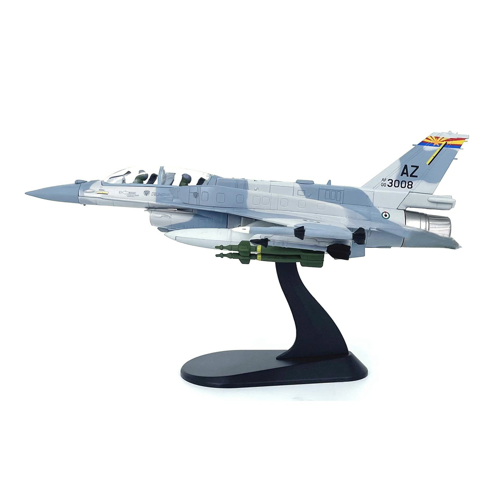 20cm Diecast Alloy 1/72 Scale UAE Air Force F-16F Fighter Finished ...