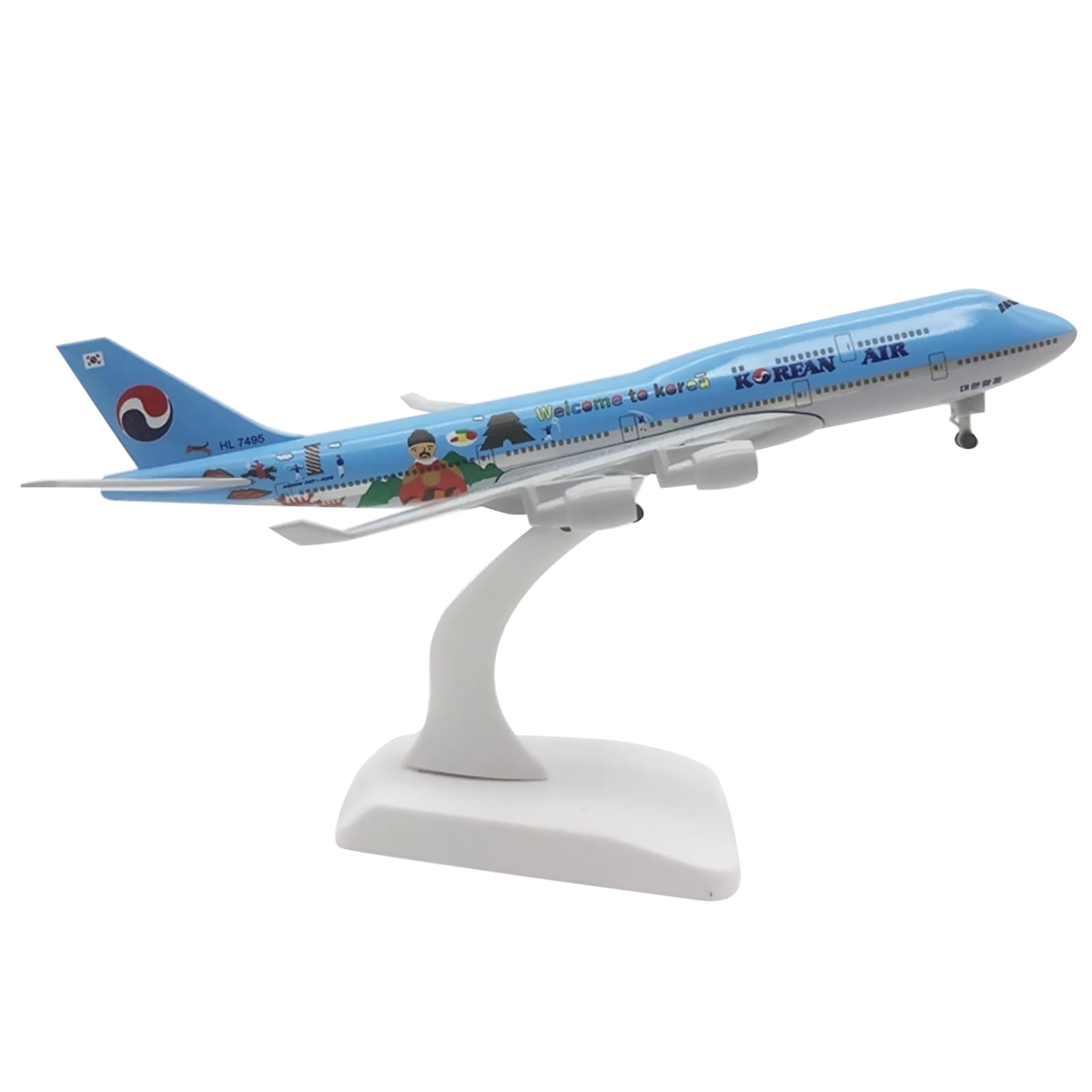 20cm Diecast Alloy Korean Air Aircraft B747 Airplane Model 1/350 Scale ...