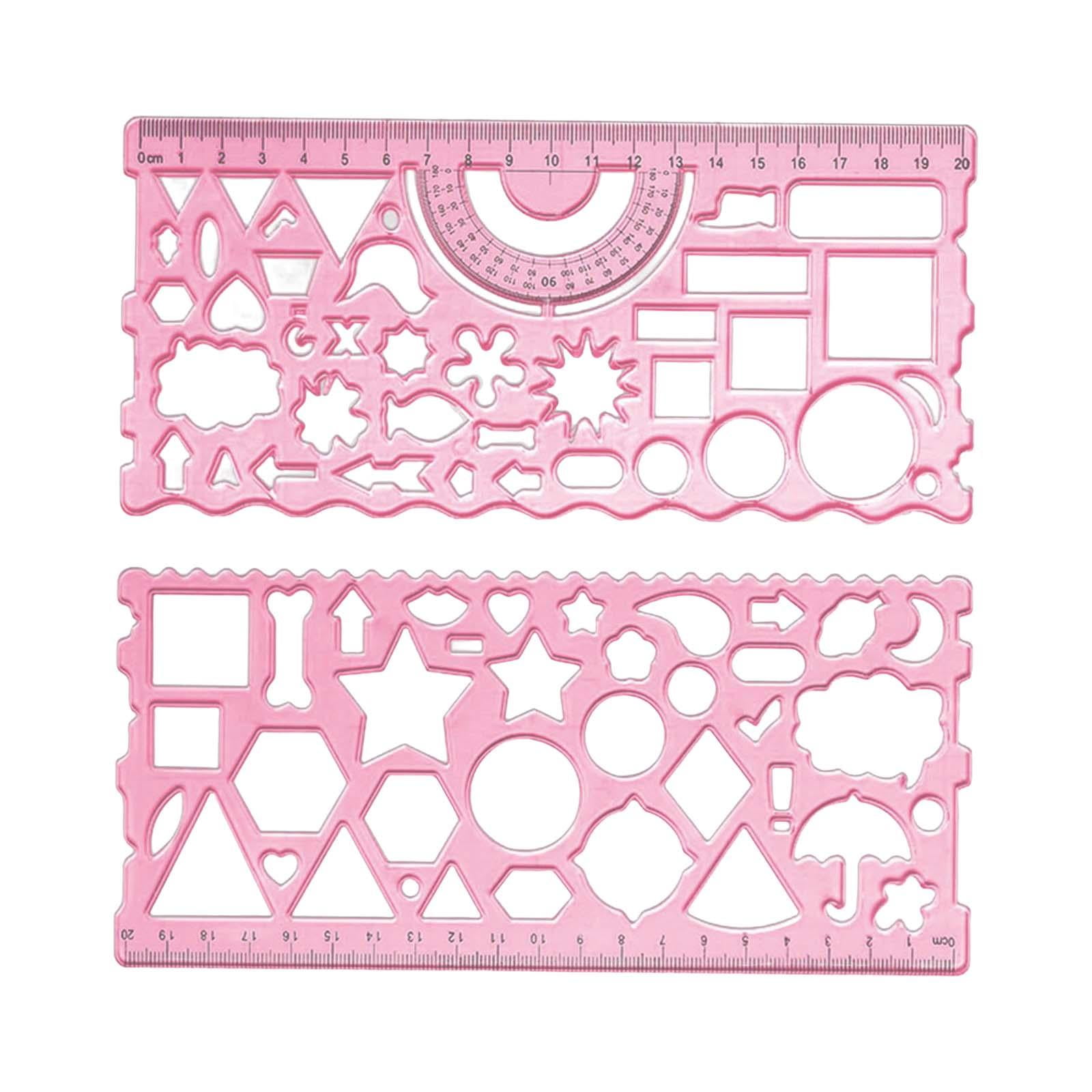 20cm Geometric Ruler, Portable Lightweight Stencils Multifunctional ...
