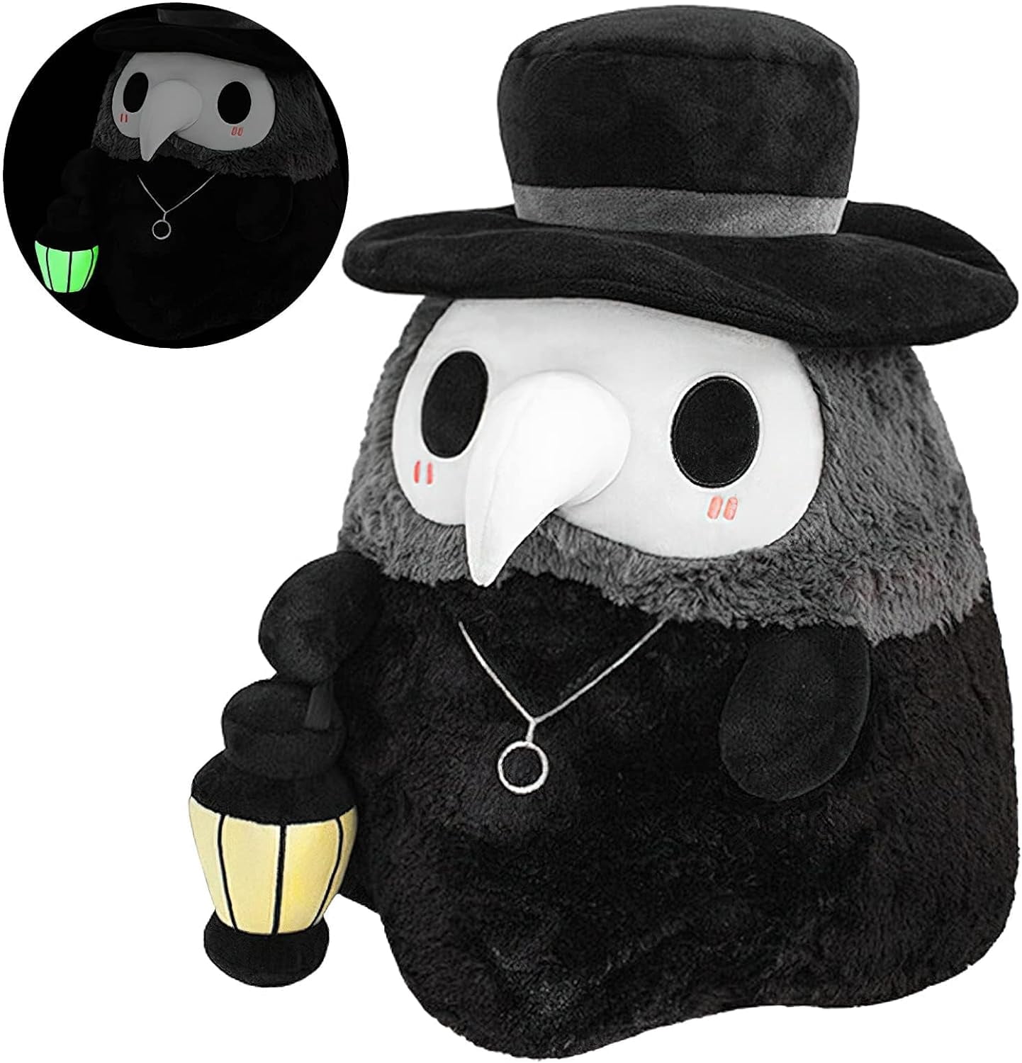 20cm Halloween stuffed Black white Crow nurse plushie doll toy ...