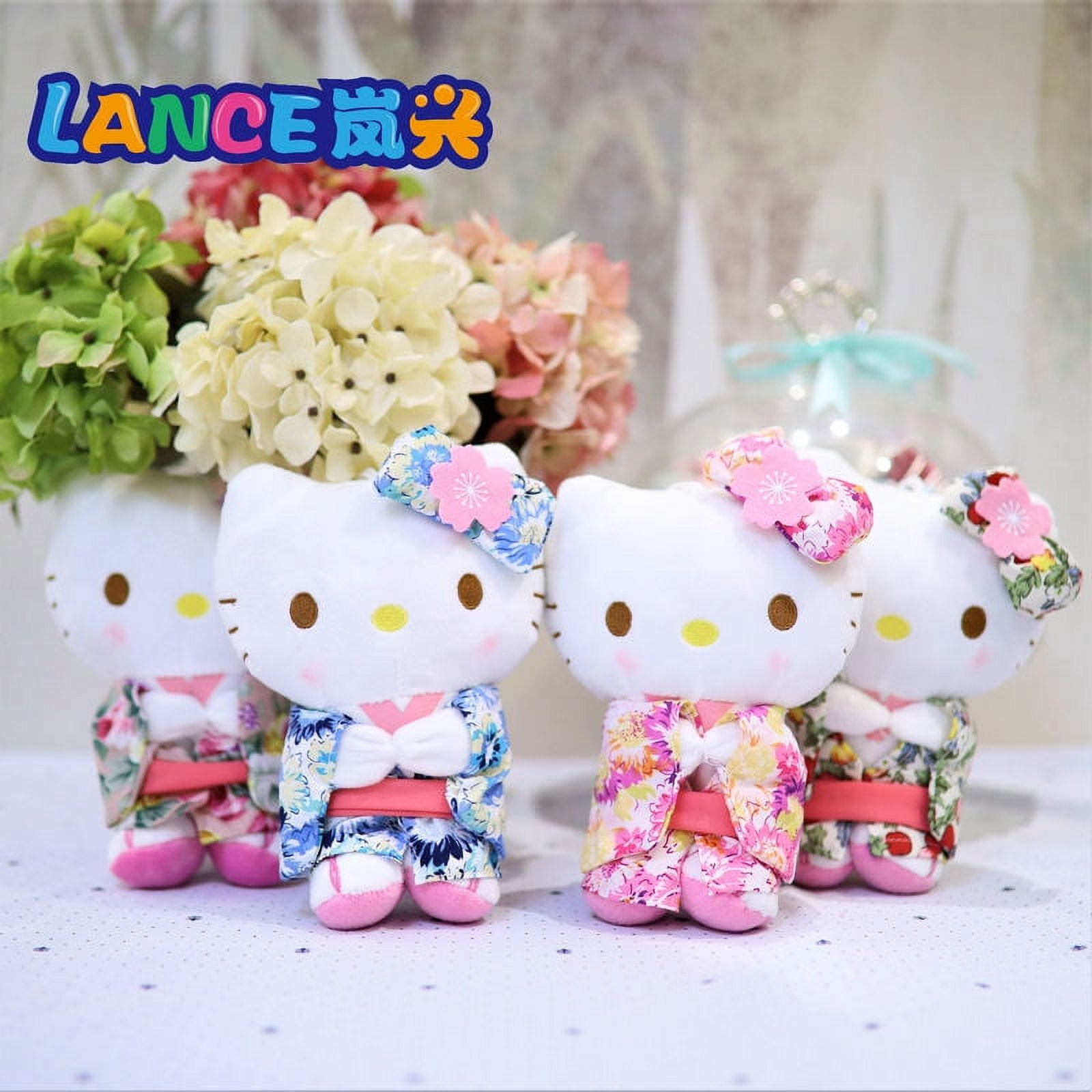 20cm Hello Kitty Plushy Dolls 4pcs/set Sanrio Plush Doll My Melody Plushy Kimono Series Soft ...