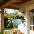 20cm Large Diameter Hanging Basket with Chain, Plastic Planter Pot for ...