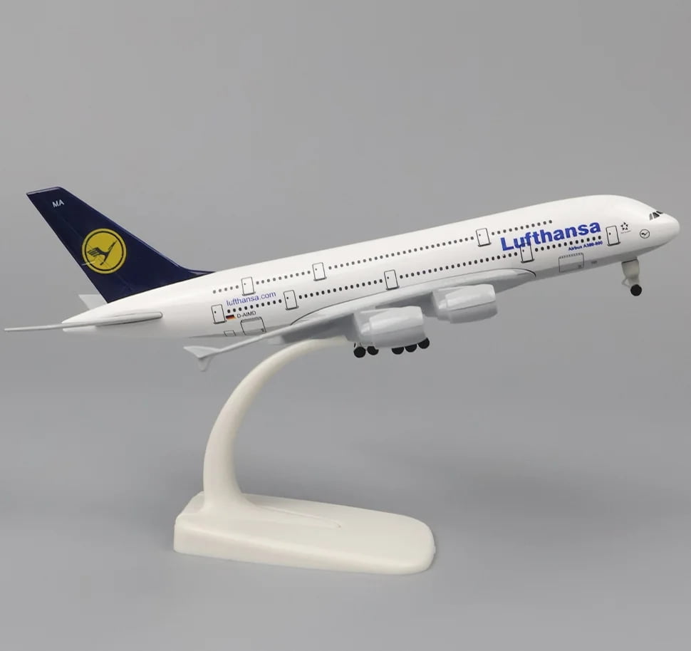20cm Lufthansa A380 Airplane Model Miniature Plane Alloy Metal A380 ...