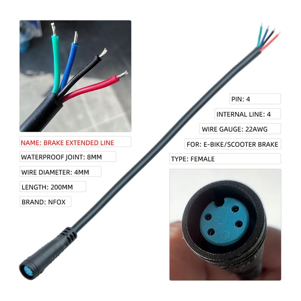 20cm M6 2/3/4/5/6 Pin Male Female Julet Electric Bike Display Connector ...
