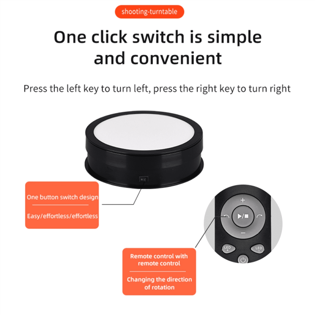 20cm Motorized Rotating Display Stand Rotating Turntable 10kg/22lbs ...