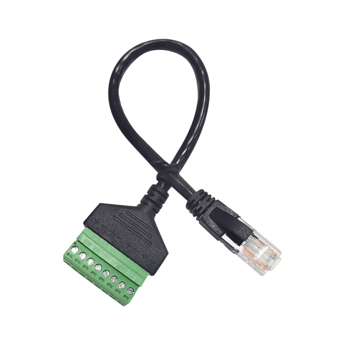 20cm RJ45 to Screw Terminal Block 8p Connector Ethernet Crystal Head ...