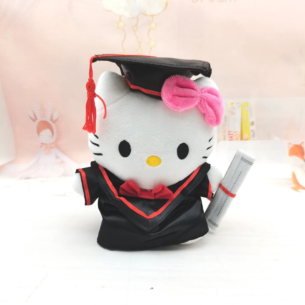 20cm Sanrio Anime Hello Kitty Graduation Season Plush Toy Cartoon Soft ...