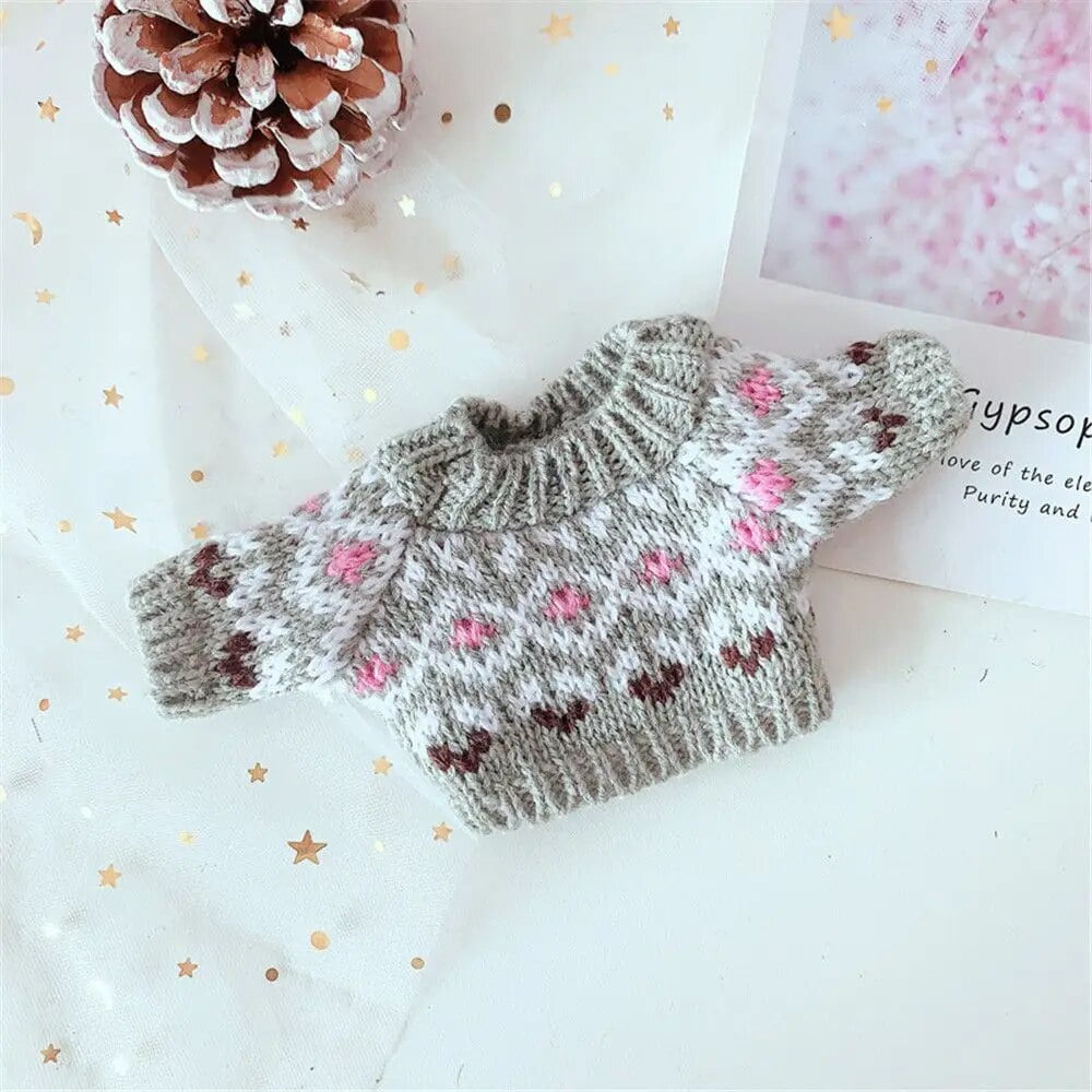 20cm Soft Animal Dolls Sweaters Clothes Cartoon Parttern Mini Yellow ...