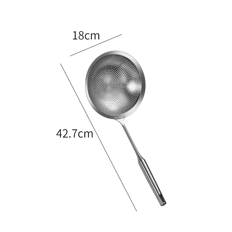20cm Stainless Steel Colander Filter Cooking Utensils Spoons Frying Pan ...