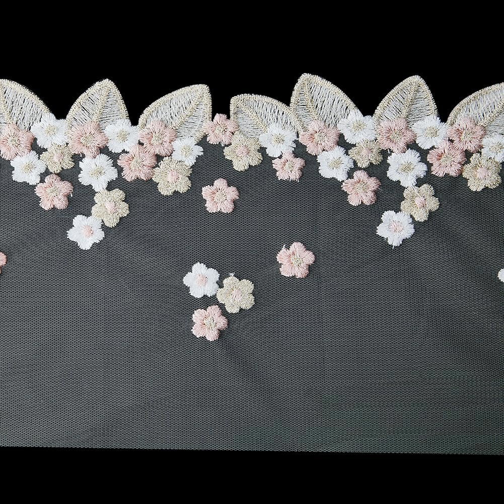 20cm Width Embroidery Mesh Lace Fabric Floral Embroidered Lace Trim ...