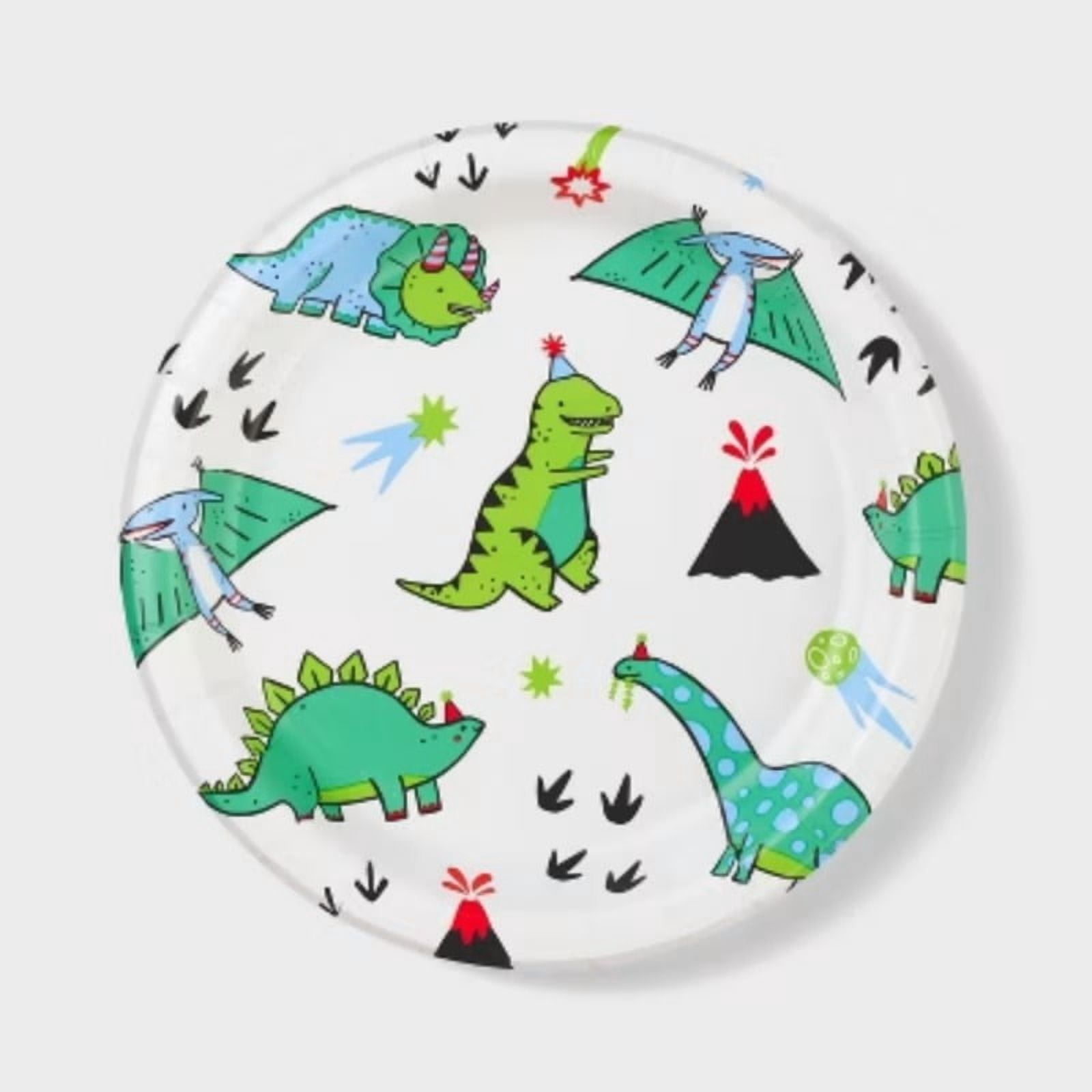 20ct 8.5" Disposable Dinosaur Dinner Plates - Spritz - Walmart.com