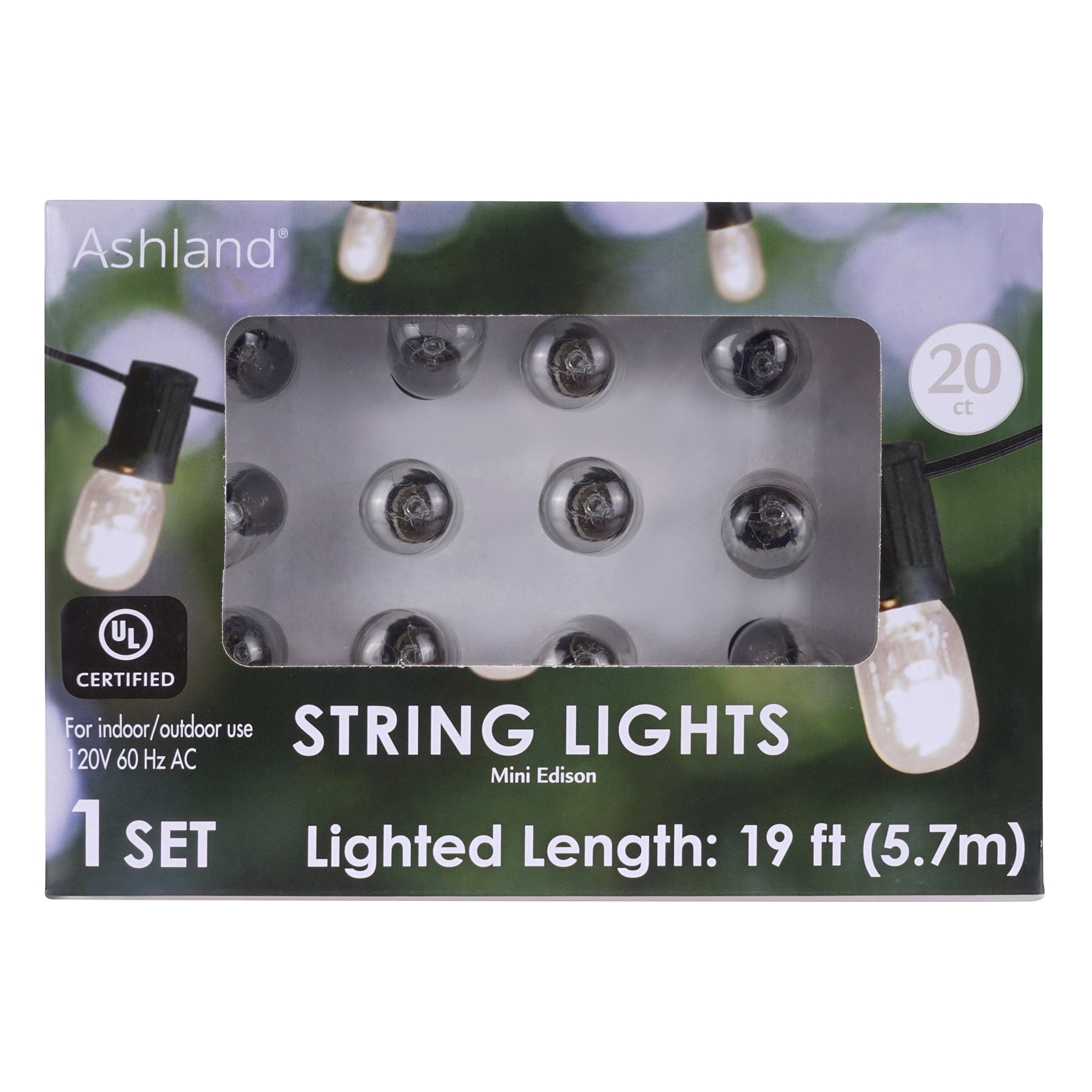 20ct. Clear Mini Edison String Lights by Ashland® - Walmart.com
