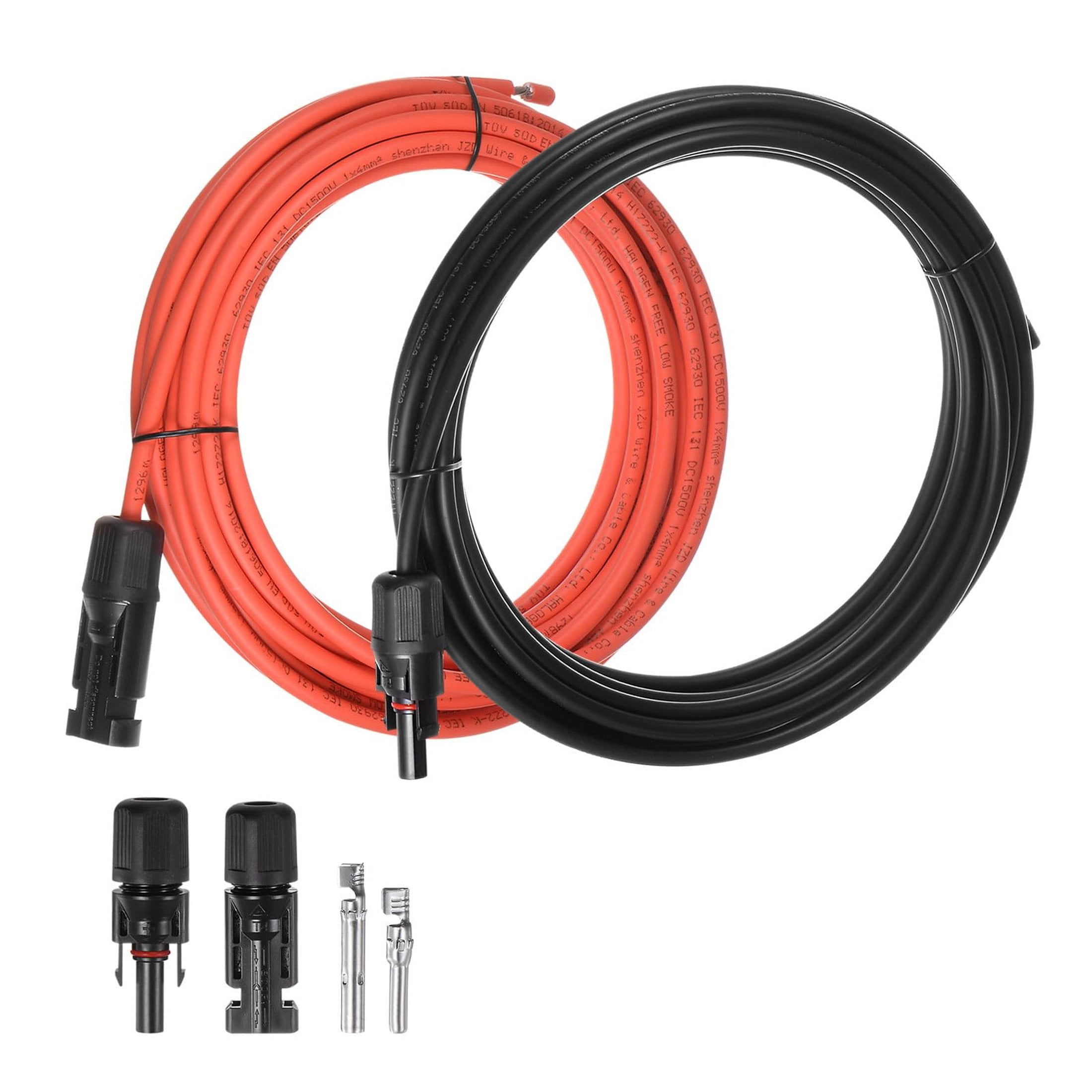 20ft 12 AWG Solar Panel Wire with Tinned Connectors for RV and Marine ...