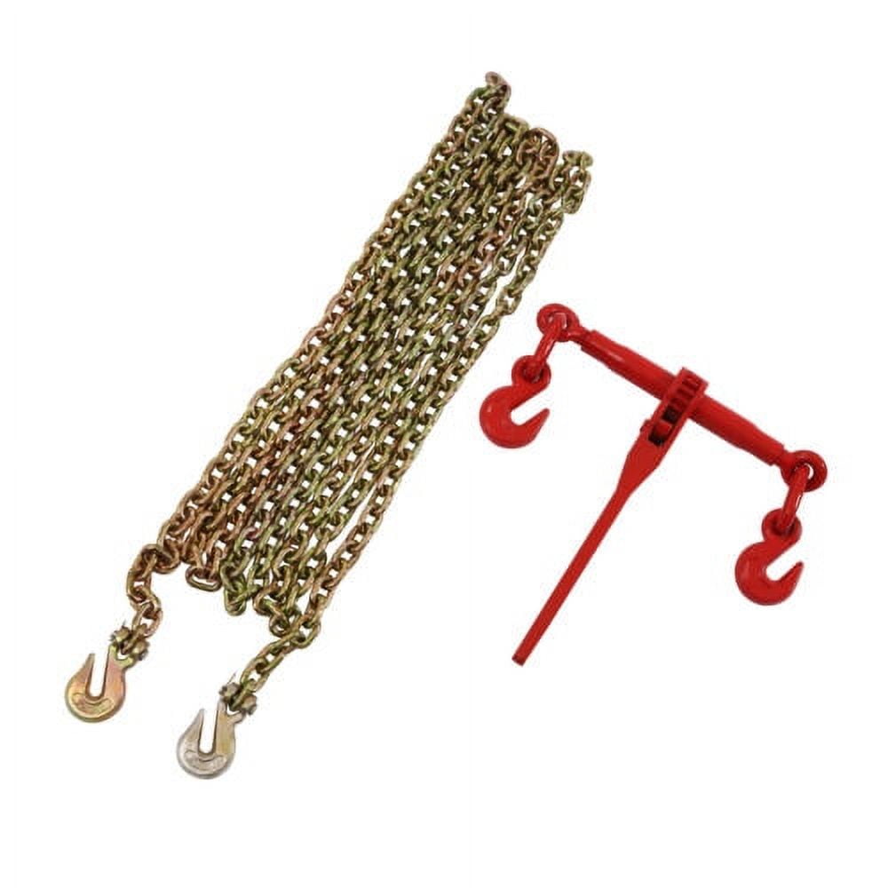 20ft Binder Chain + Ratchet Load Binder 5/16"-3/8" Tie Down Rigging ...