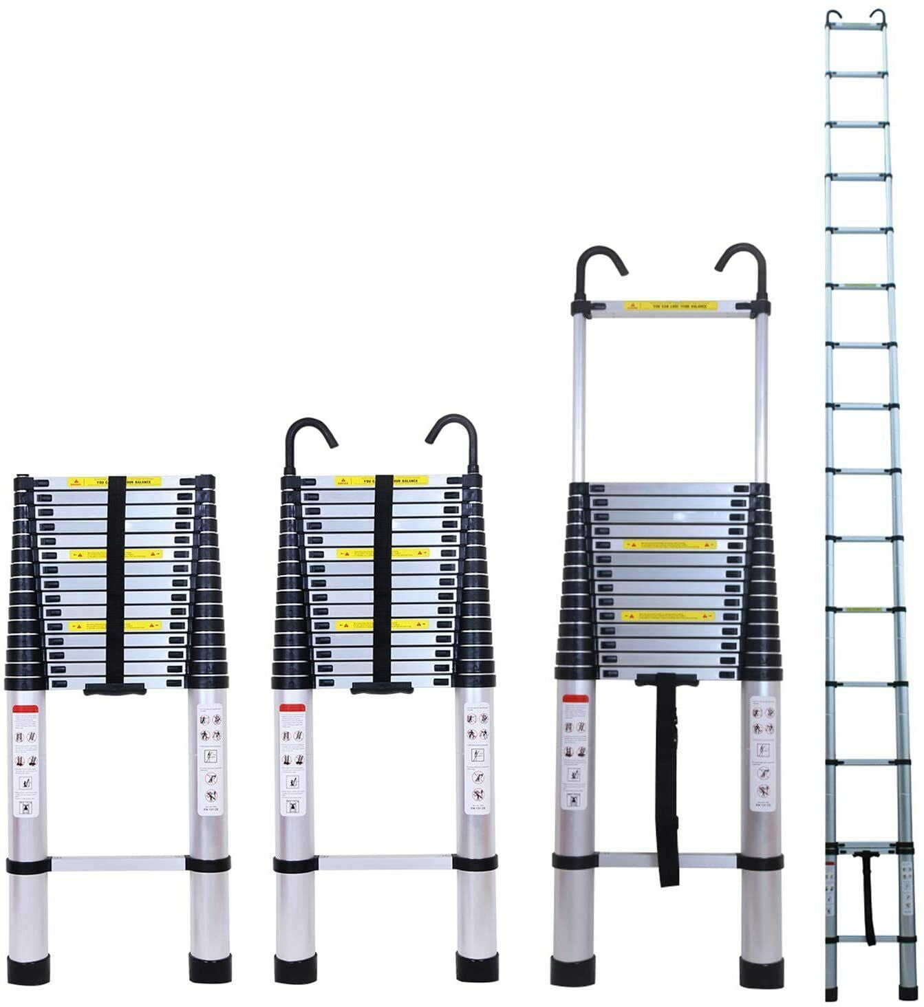 20ft Folding Ladder Multi-Purpose Extension Telescopic Ladder for Home ...