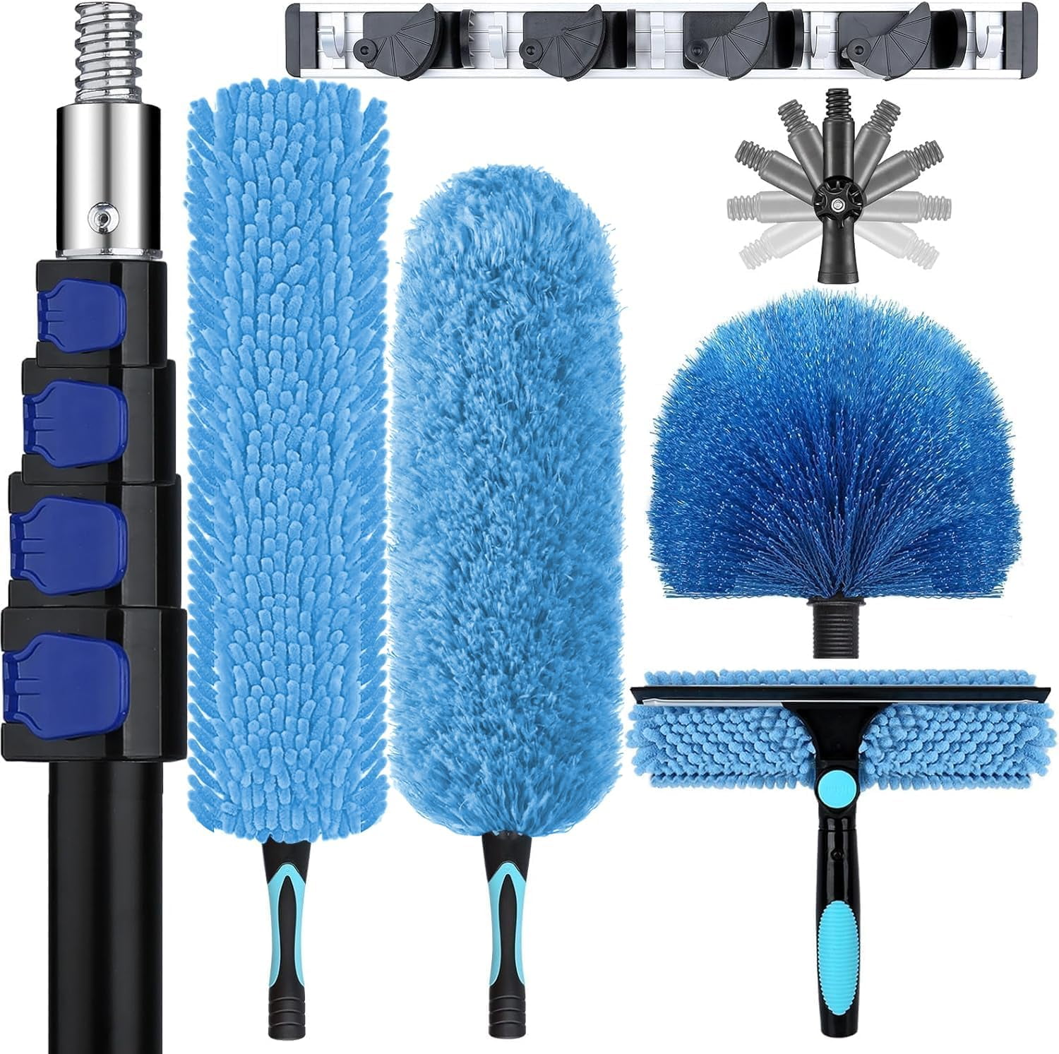 20ft High Ceiling Duster Kit with 5–12ft Extension Pole, Fan Cleaner ...