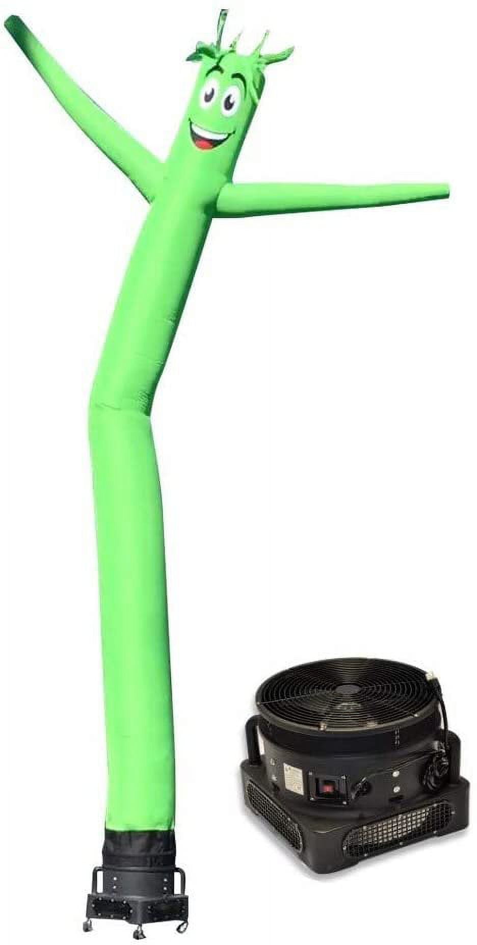 20ft Inflatable Tube Man Guy, Solid Lime Green Color - Complete with ...
