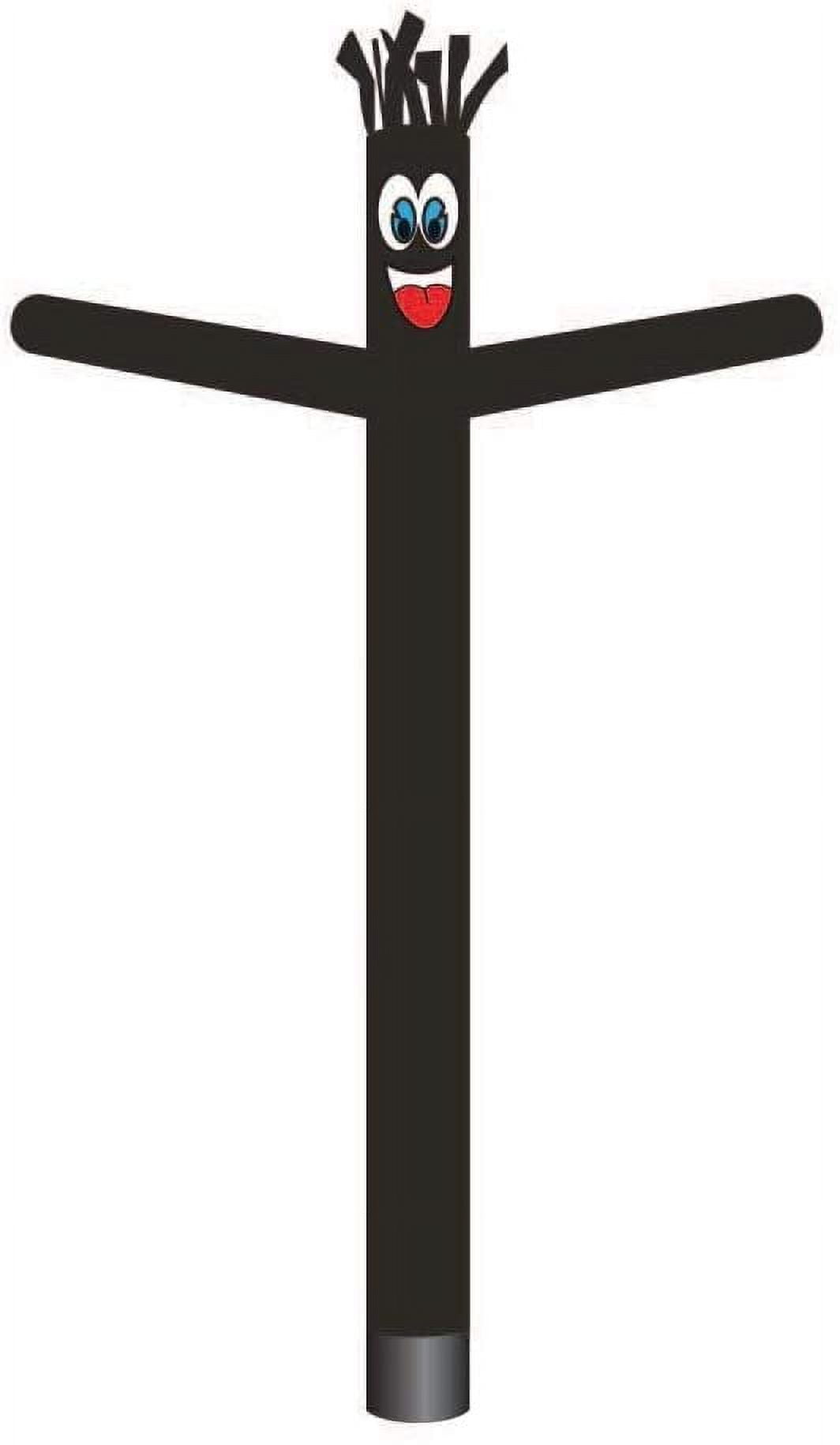 20ft Inflatable Tube Man Solid Black Color - Complete with 1HP 2 Speed ...