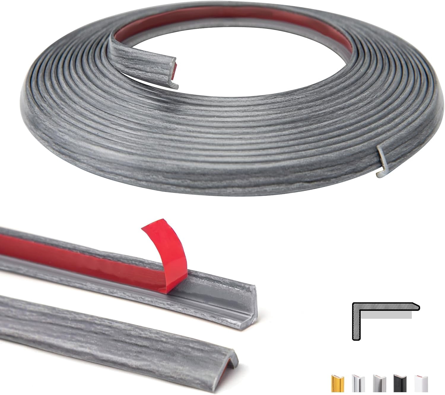 20ft Outside Vinyl Corner Trim Peel and Stick for Tile and Wall Edges ...