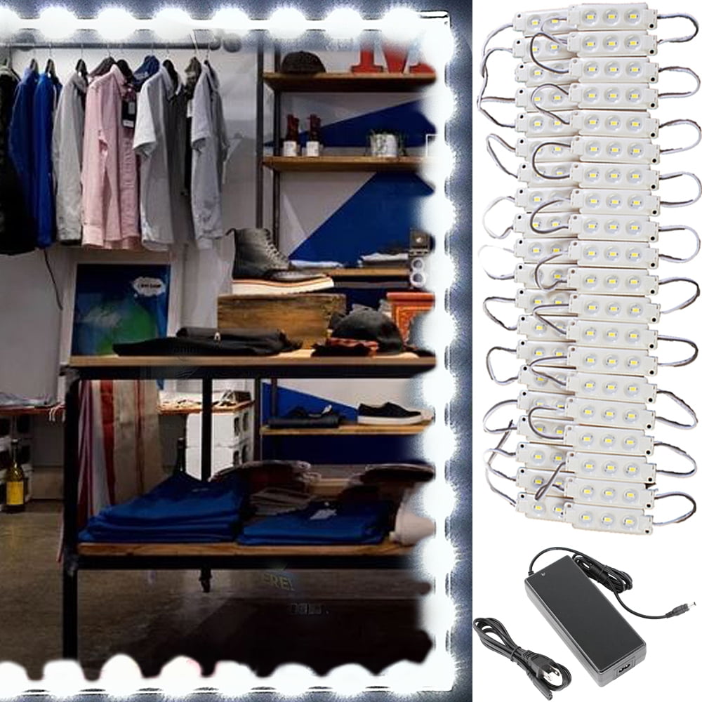 20ft Storefront Super Bright Pure White LED Light S5630 with UL 12v 3A ...