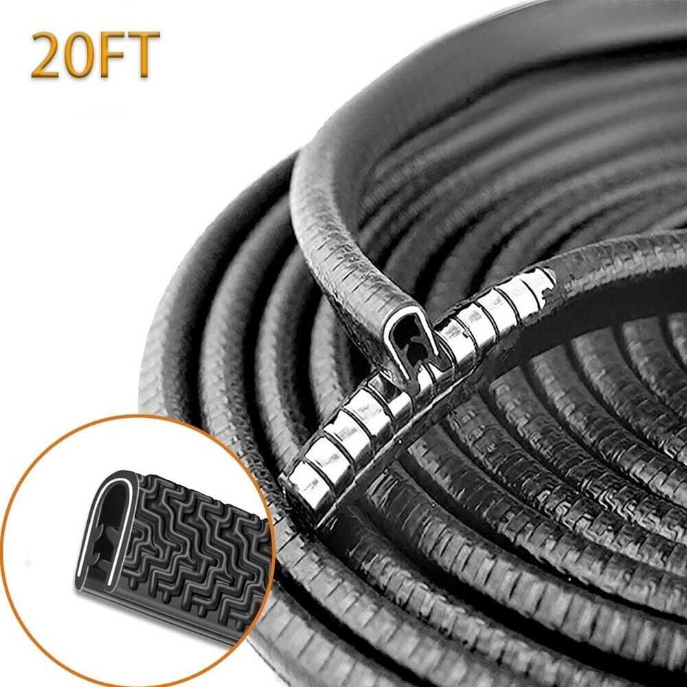 20ft U-Shape Car Door Edge Guard Molding Trim Rubber Edge Strip Seal ...