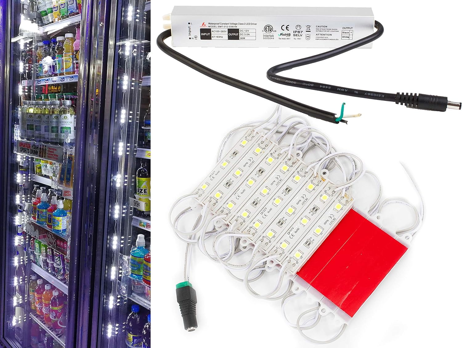 20ft Walk in Cooler LED Light String Strip 5050 with 12v Waterproof ...