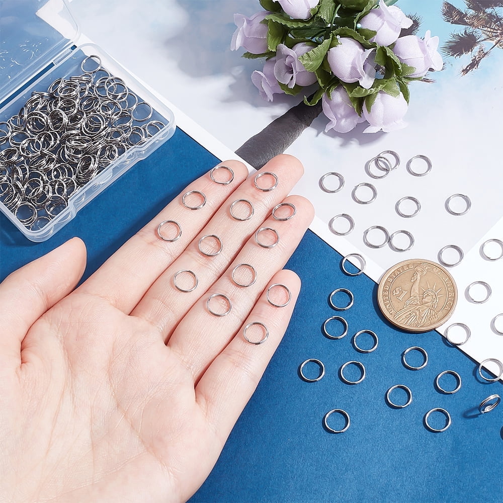 20g 270 Pcs 304 Stainless Steel Split Rings Double Loop Jump Ring Close but Unsoldered Diameter ...
