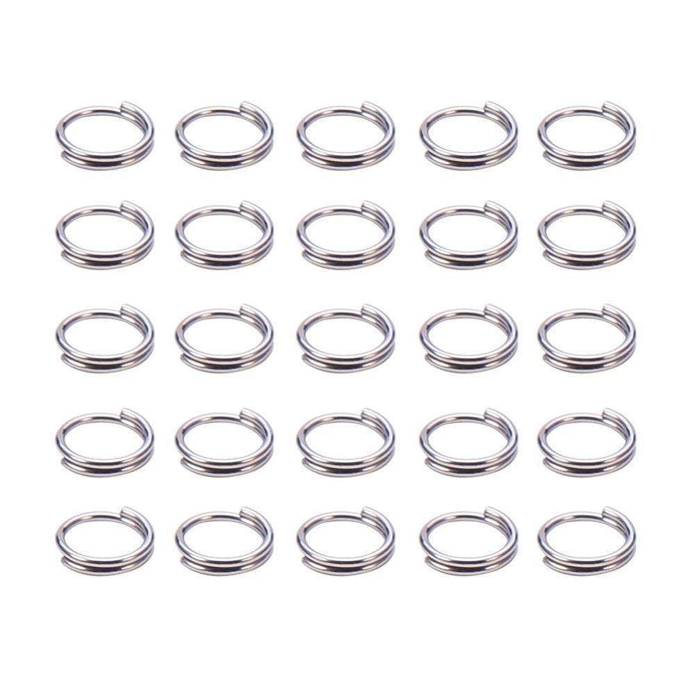 20g 380 Pcs 304 Stainless Steel Split Rings Double Loop Jump Ring Close but Unsoldered Diameter ...