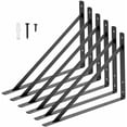 20inch x 13 inch Black Heavy Duty Shelf Brackets 6 Pack, Metal L ...