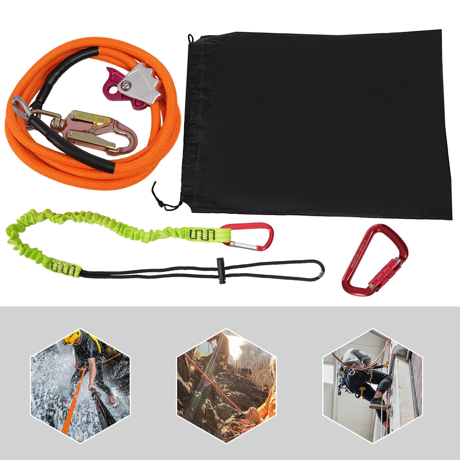 20kn Flip Line, Steel Wire Core Flipline Kit, Tree Climbing Lanyard 3 ...