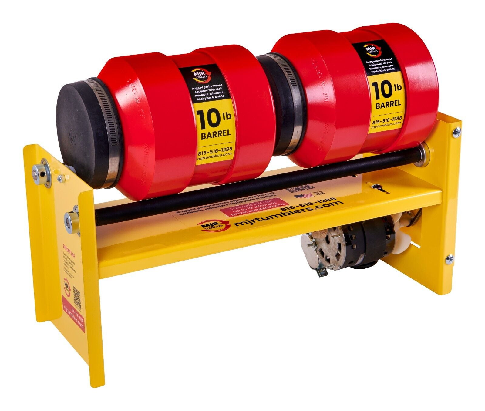 20lb, Double 10lb Barrel, Large Base Rotary Rock Tumbler MJR TUMBLERS ...