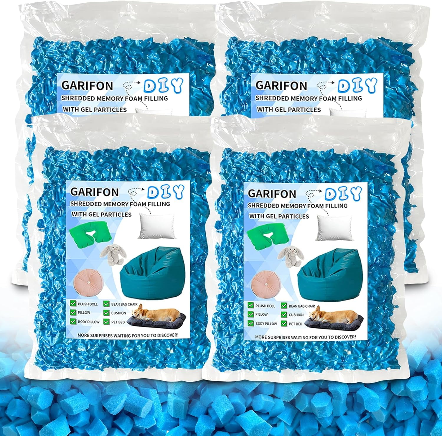 20lbs Bean Bag Filler, Pillow Filler Stuffing, Bean Bag Filling ...