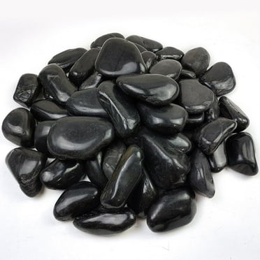 50 Lb. Premium Black Grey Mexican Beach Pebbles 3-5 inches, Decor ...