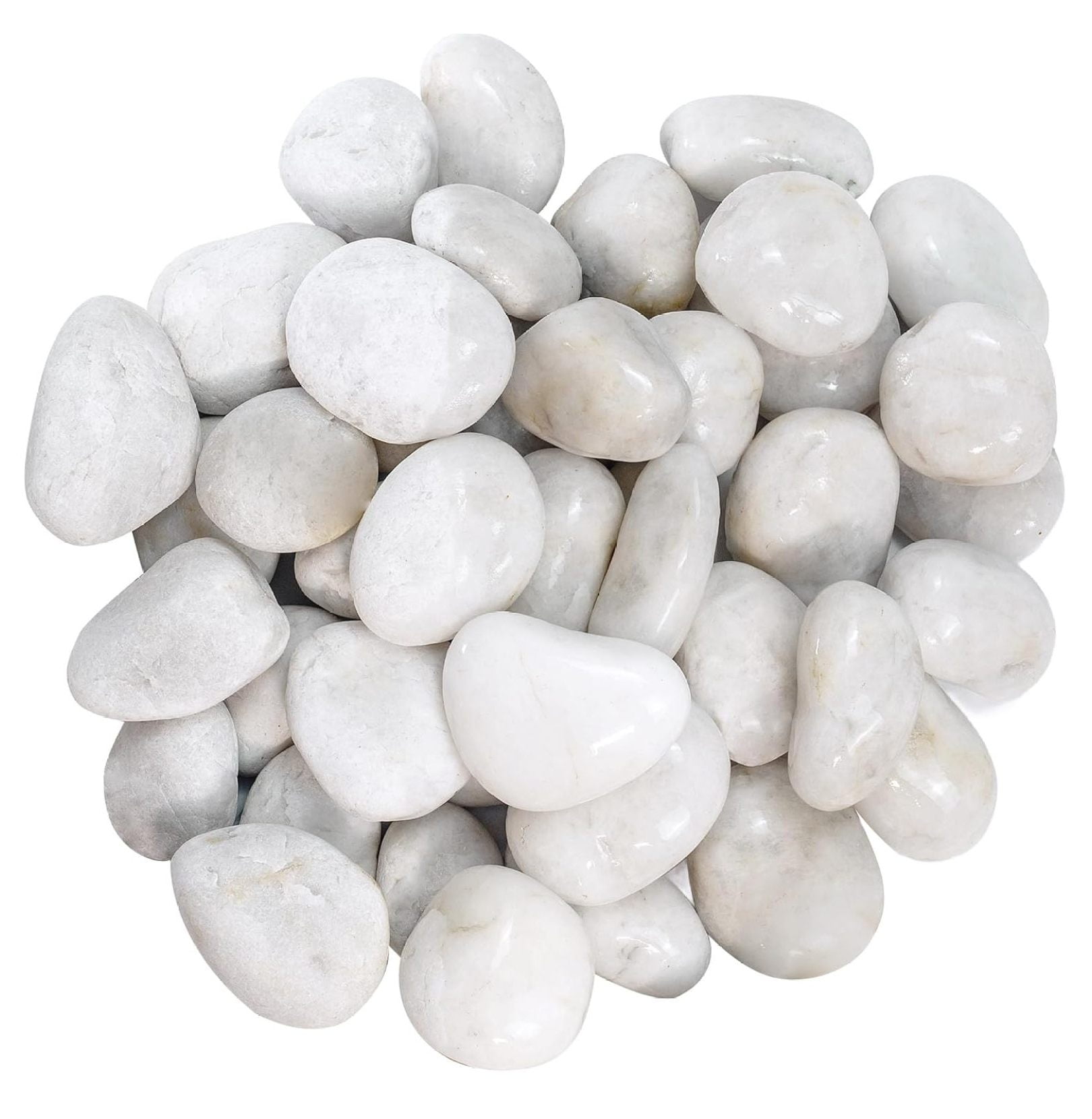 20lbs Large River Rocks for Landscaping, 3-4 Inch White River Rocks ...