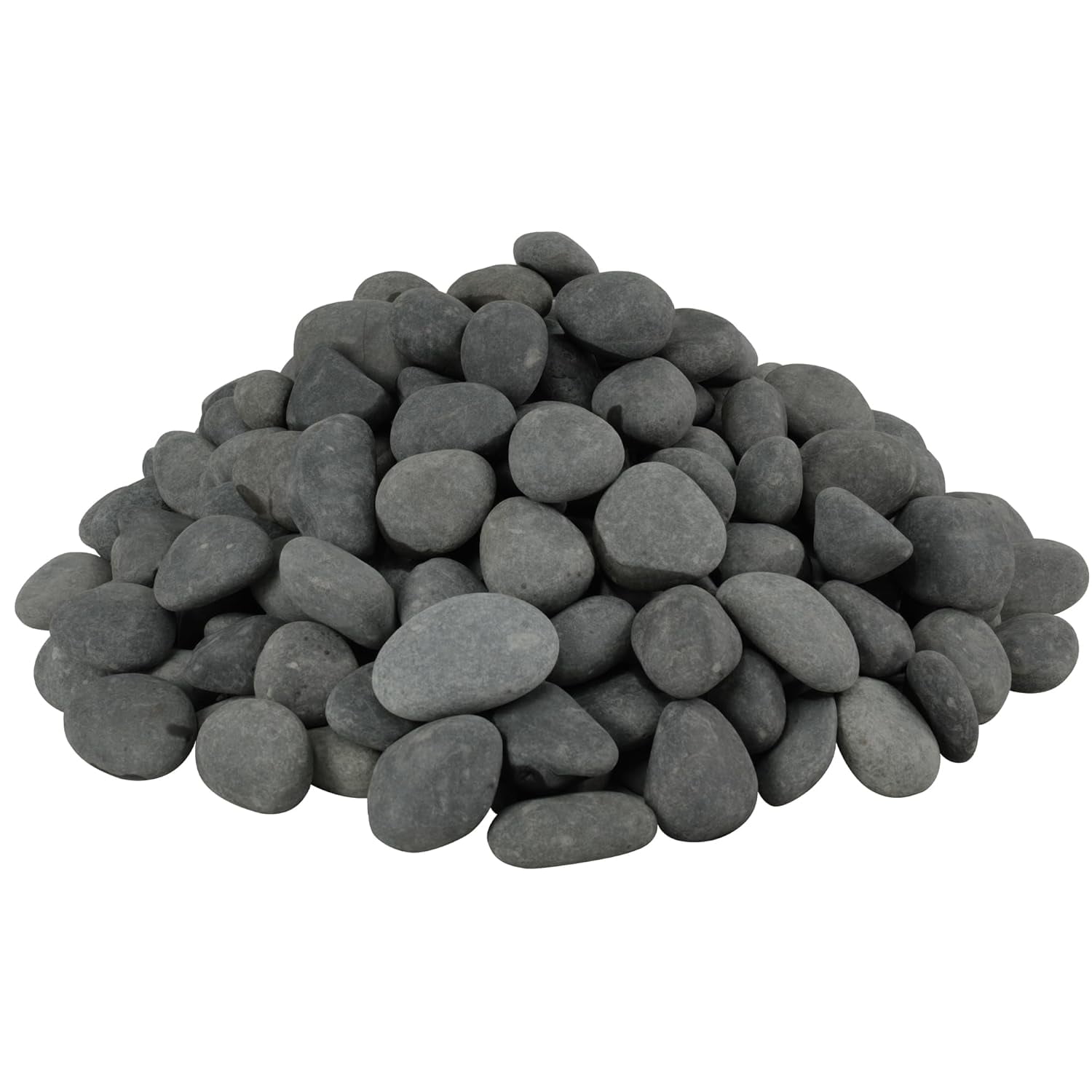 20lbs Natural Unpolished Bulk Pebbles,1-2 Inch Black River Rocks, Hand ...