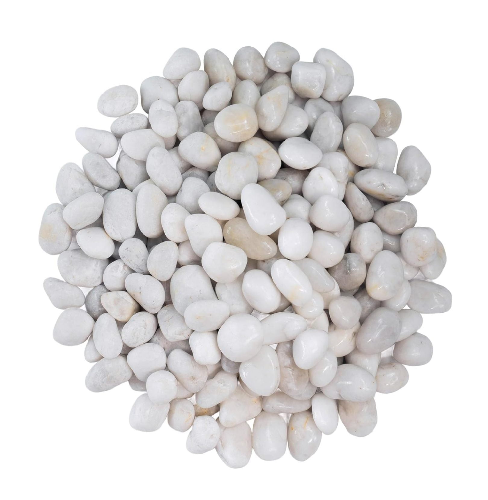 20lbs White Pebbles for Indoor Plants, 1-2 Inch Natural River Rocks ...