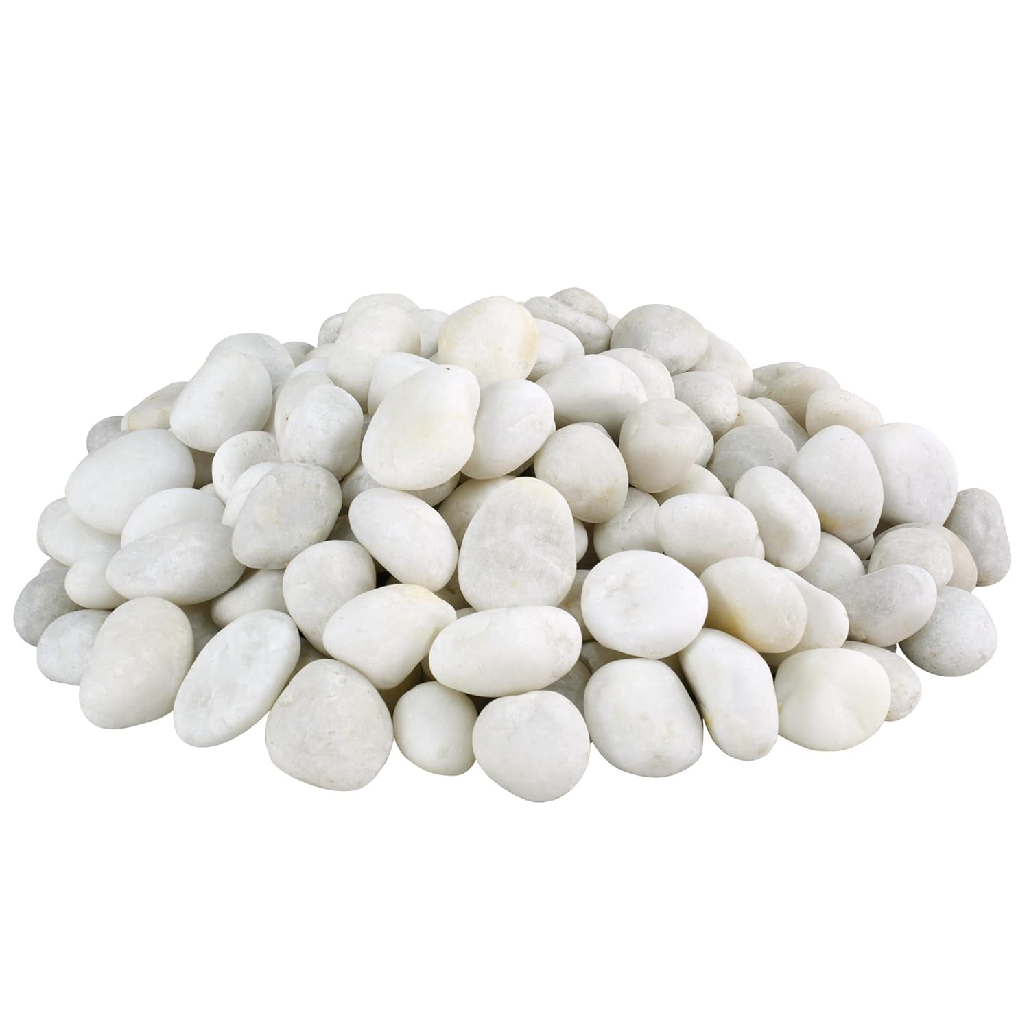 20lbs White Pebbles for Indoor Plants, 1-2 Inch Natural River Rocks ...